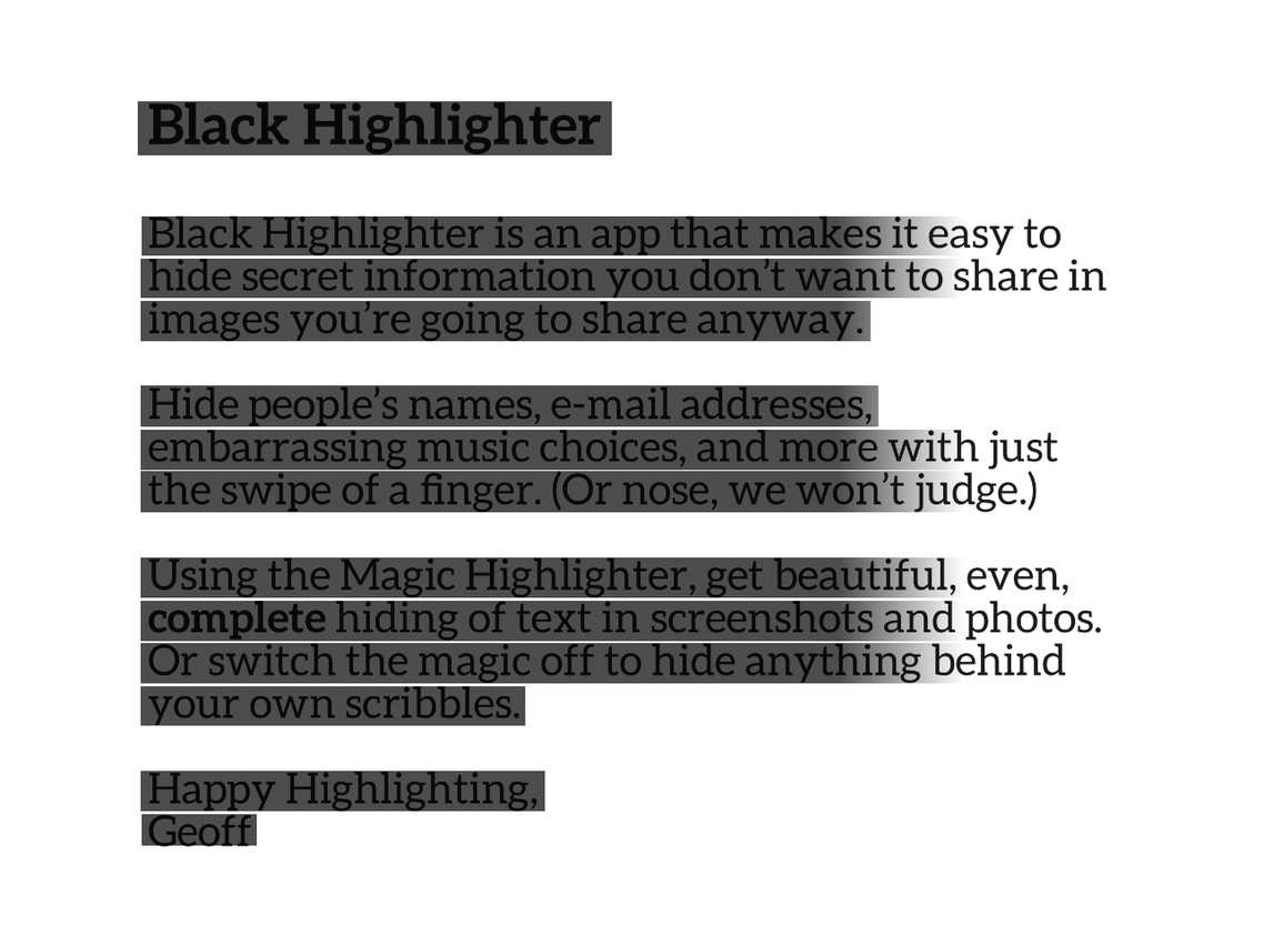 Black Highlighter